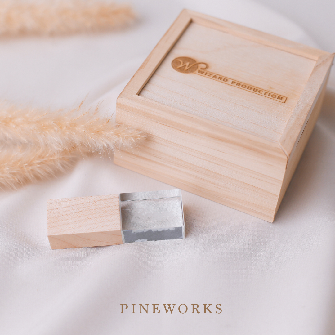 Maple Wooden USB Flash Drive & Square Box– PINEWORKS